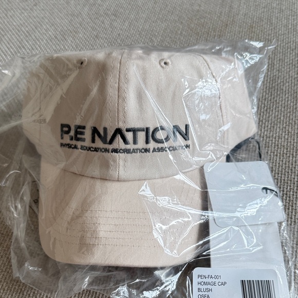 P.E Nation | Accessories | Pe Nation Cream Logo Cap | Poshmark